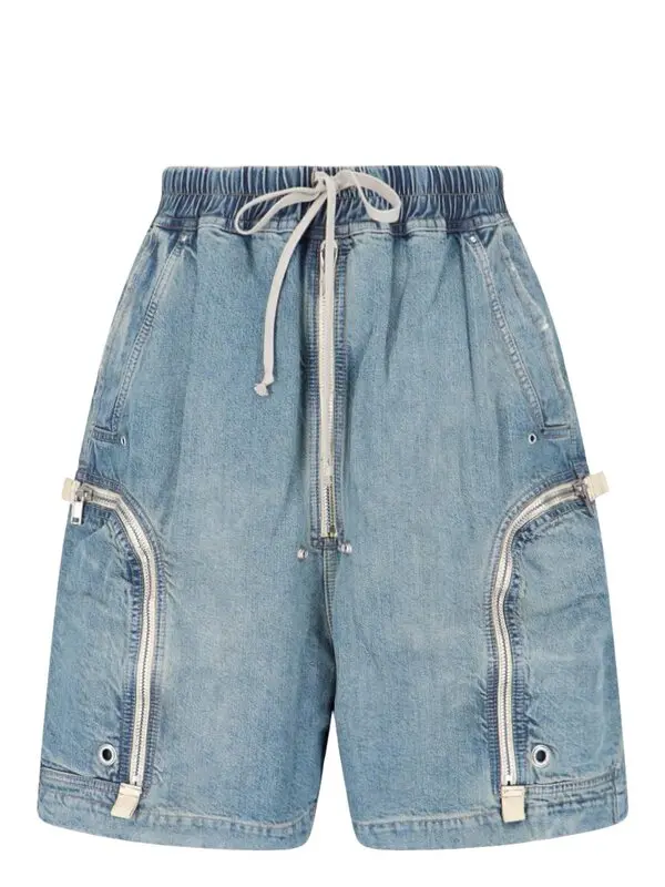 Rick Owens Bauhaus Pods Cargo Shorts - Light Blue