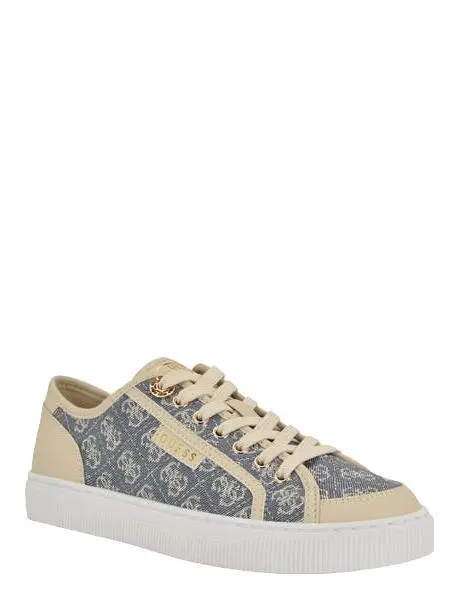 Guess Sandie Low Top Canvas Sneaker - Medium Blue