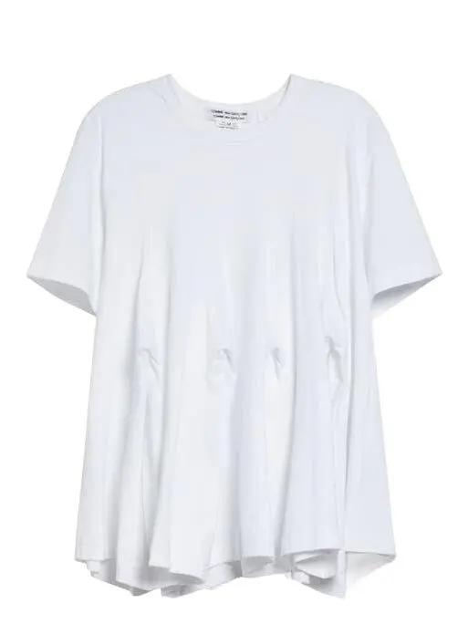 Comme Des Garçons Paneled Peplum T-shirt - White