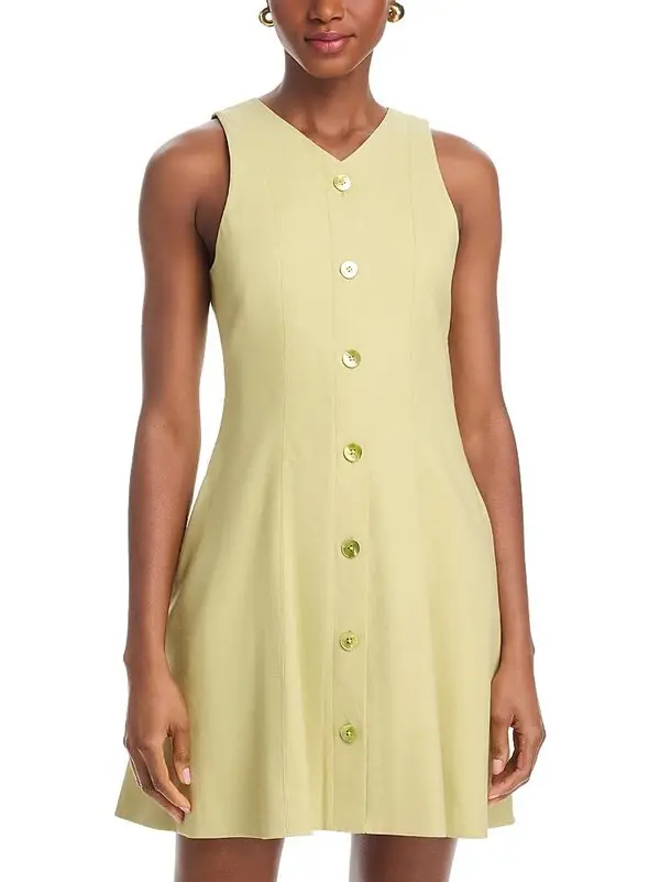 Veronica Beard Steiner Button-front Dress - Pistachio