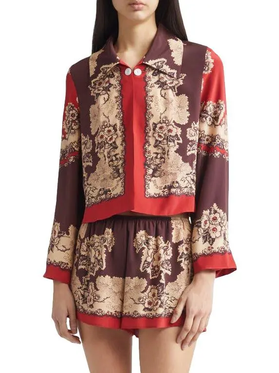 BODE Storybook Silk Jacket - Red Black