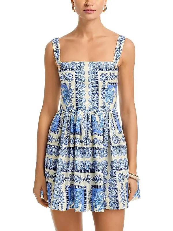 Cara Cara Micaela Mini Dress - Hudson Scarf Sky