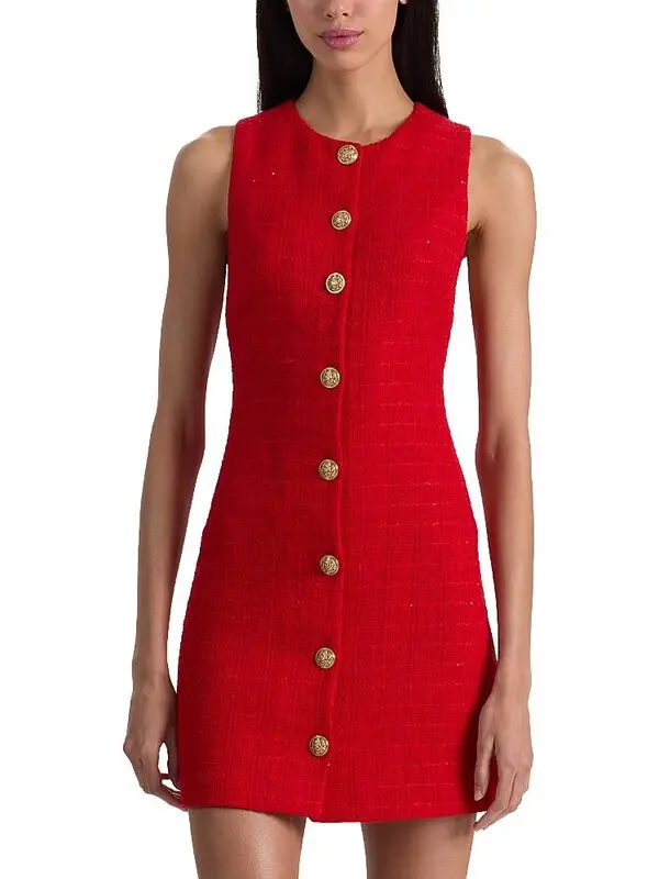 Alice + Olivia Cade Sleeveless Mini Dress - Chilli Pepper