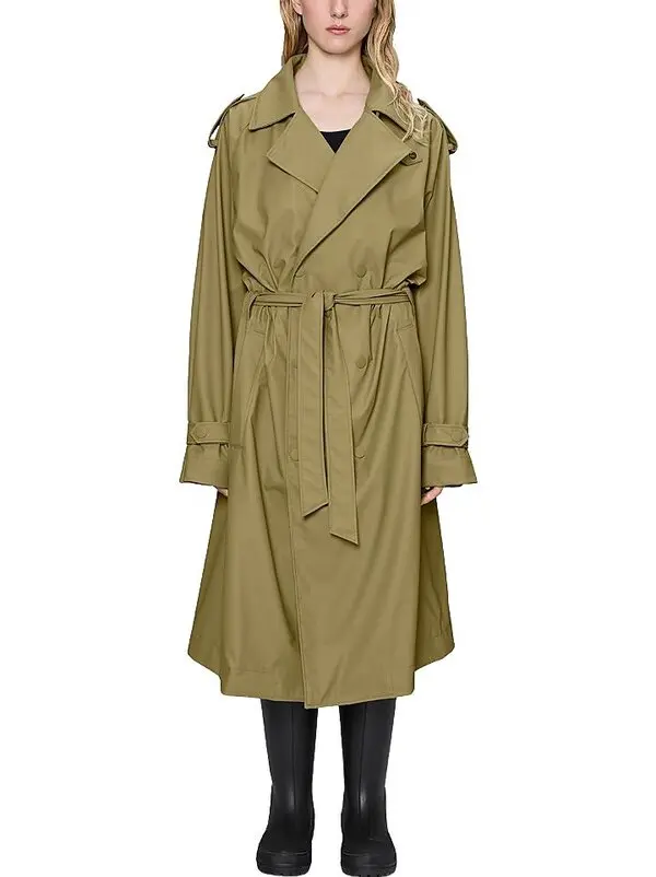 Rains Belted Trench Coat - Fawn