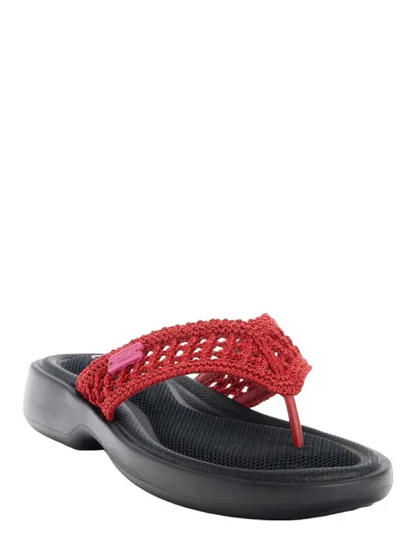 Chloé La Poolette Sandal - Black/red