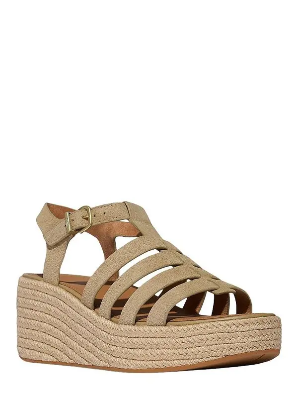 Fitflop Espadrille Platform Sandals - Cappuccino