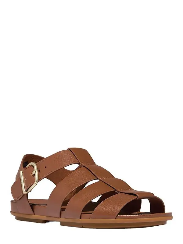 Fitflop Gracie Leather Fisherman Sandals - Deep Tan