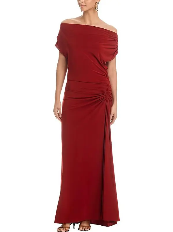 Aqua Ruched Dress - Cinnamon