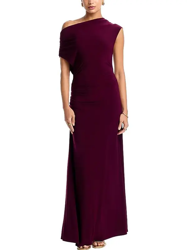 Aqua Ruched Dress - Navy