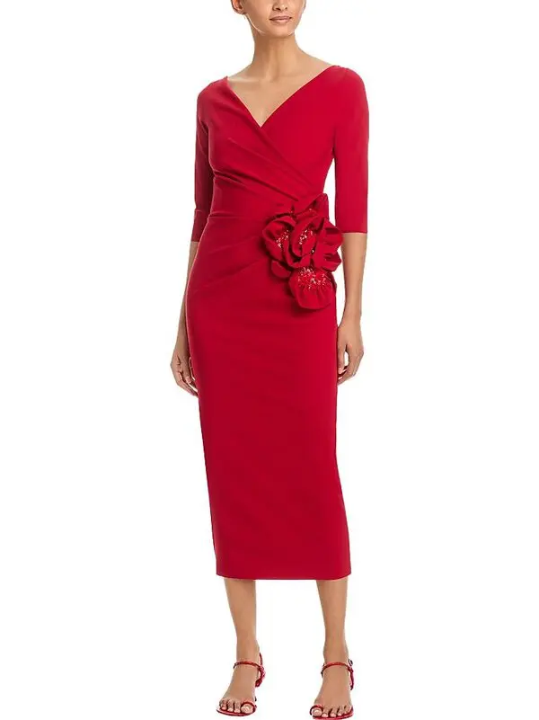 Chiara Boni La Petite Robe Shire Midi Dress - Scarlet