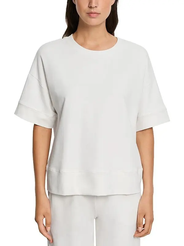 Hanro Natural Living Short Sleeve Sweatshirt - Misty White