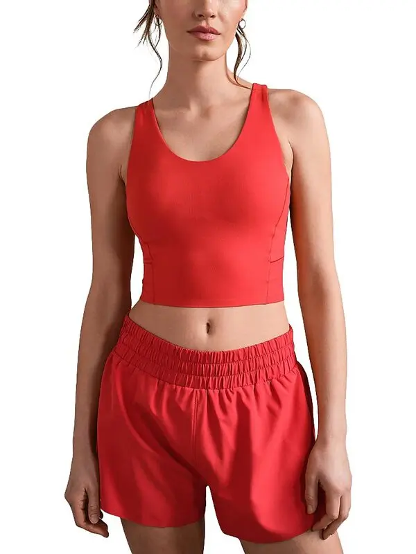 RHONE Revive Scoop Longline Bra - Cabana Red
