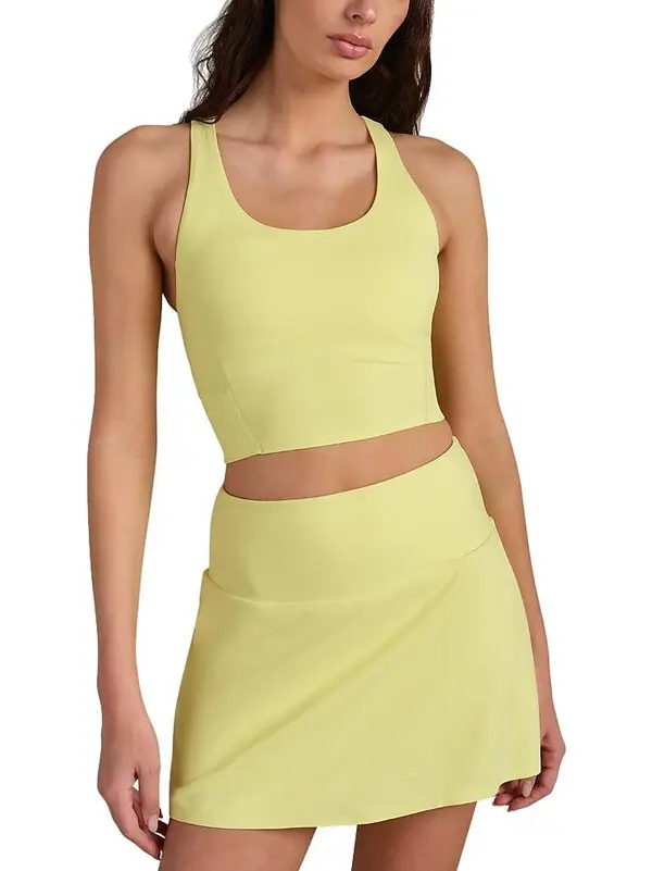 RHONE Revive Scoop Longline Bra - Lemon Lime