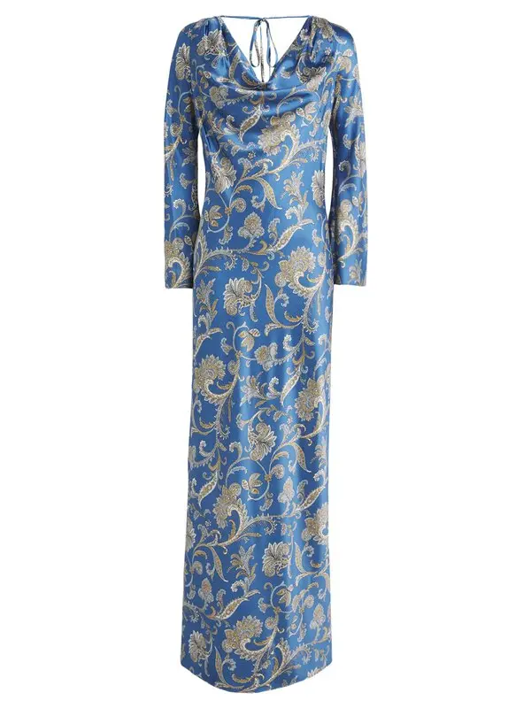 Veronica Beard Silk-blend Paisley Ember Maxi Dress - Blue