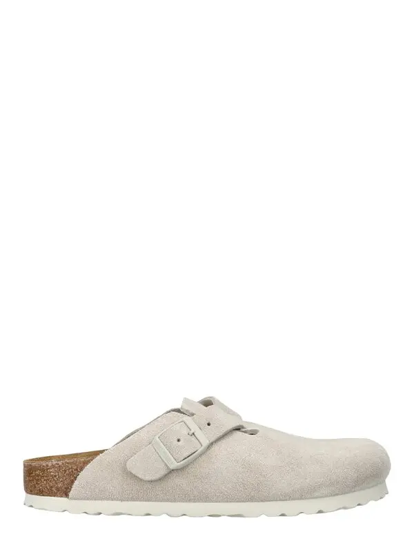 BIRKENSTOCK Suede Boston Clogs - White