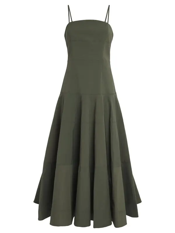 Veronica Beard Paneled Ilona Midi Dress - Green