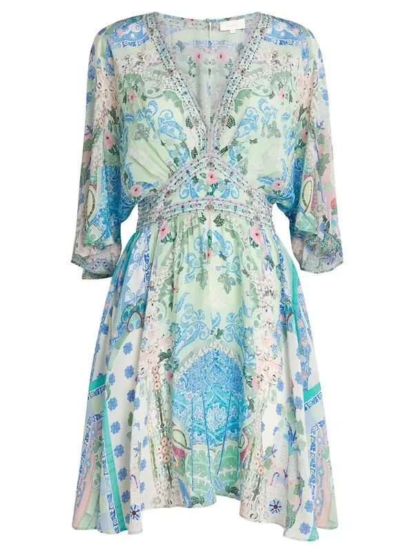 Camilla Embellished Mini Dress - Blue