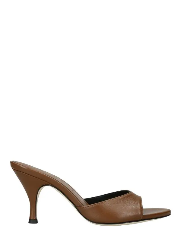 AeydĒ Leather Samia Heeled Mules 75 - Brown
