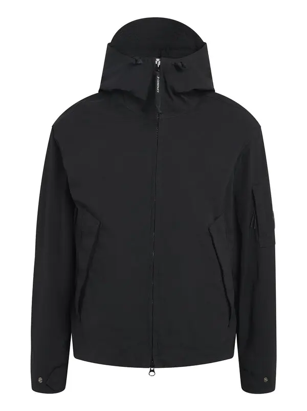 C.P. COMPANY Twill Hooded Jacket - Black