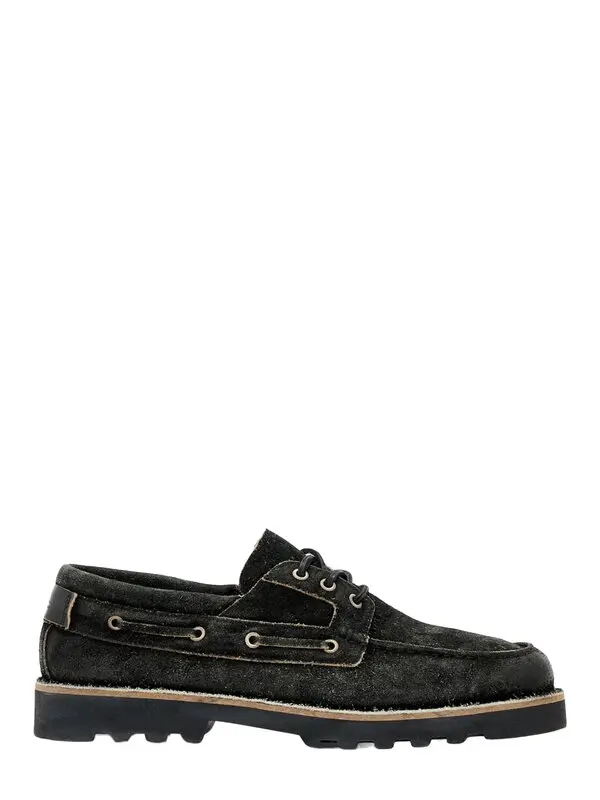 ALLSAINTS Suede Skiff Boat Shoes - Grey