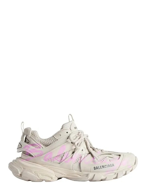 Balenciaga Track Signature Sneakers - Pink