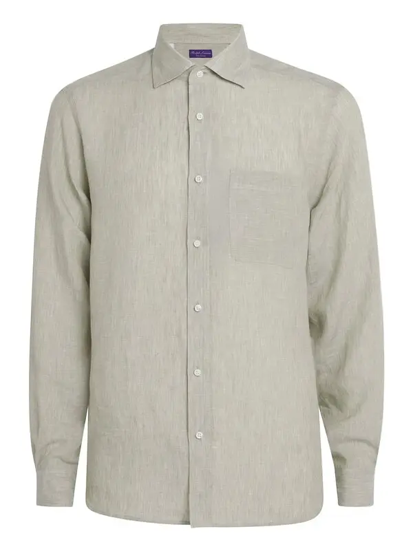 Ralph Lauren Purple Label Linen Long-sleeve Shirt - Green