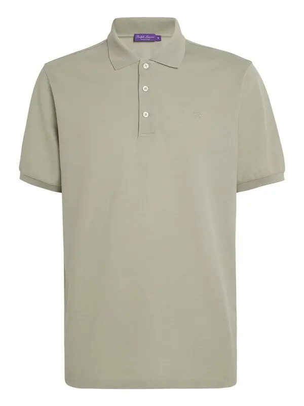 Ralph Lauren Purple Label Cotton Logo Polo Shirt - Green