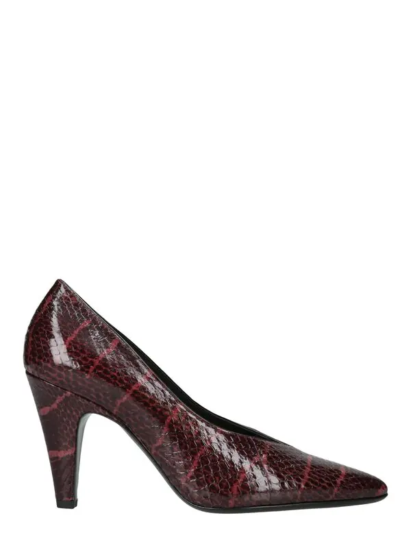 Alaïa Snakeskin Cone Pumps 90 - Burgundy