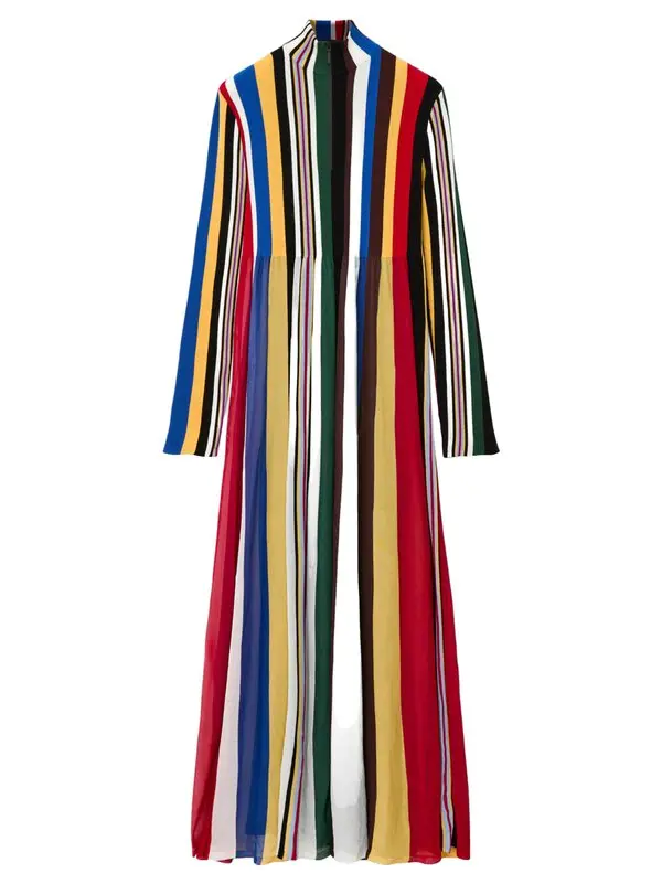 Loewe Stripe Maxi Dress - Red