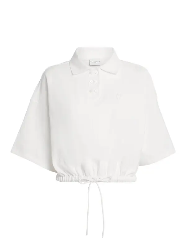 Claudie Pierlot Piqué Cotton Polo Shirt - White