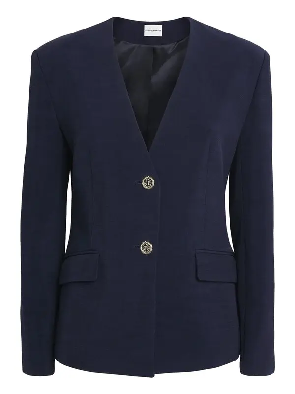 Claudie Pierlot V-neck Tailored Jacket - Blue