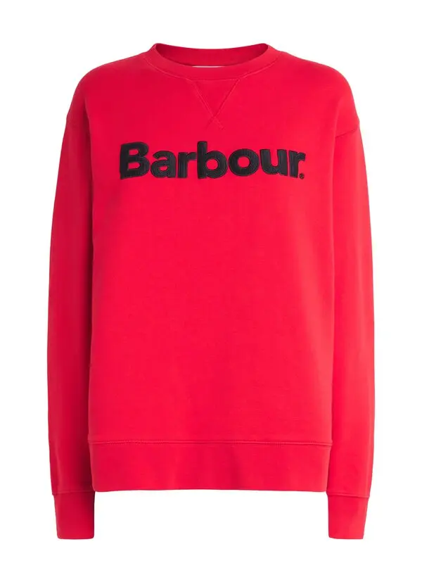Barbour Logo Hartland Sweatshirt - Red