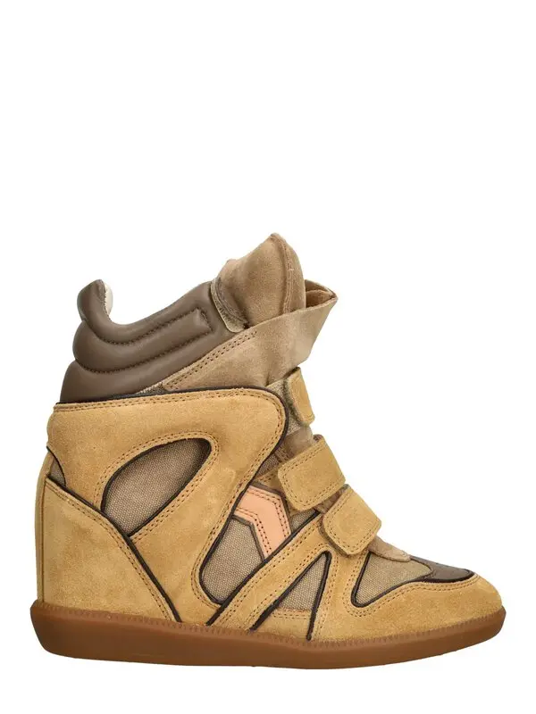 Isabel Marant Suede Bekett Wedge Sneakers - Green