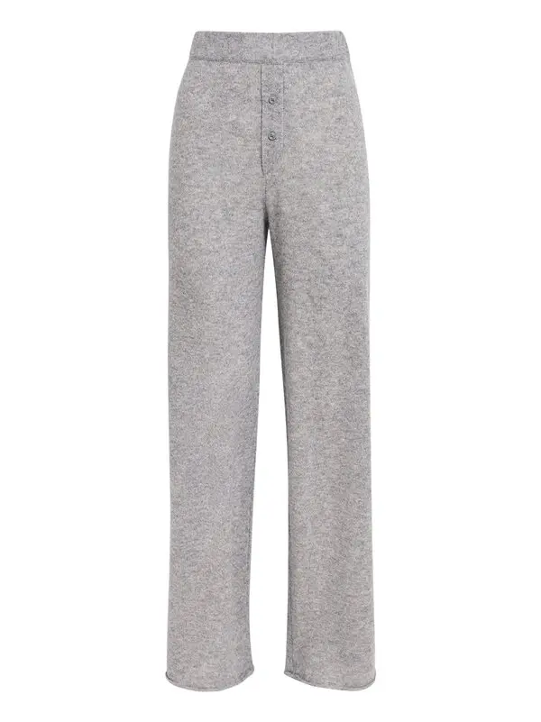 Eterne Cashmere Wide Leg Sweatpants - Grey