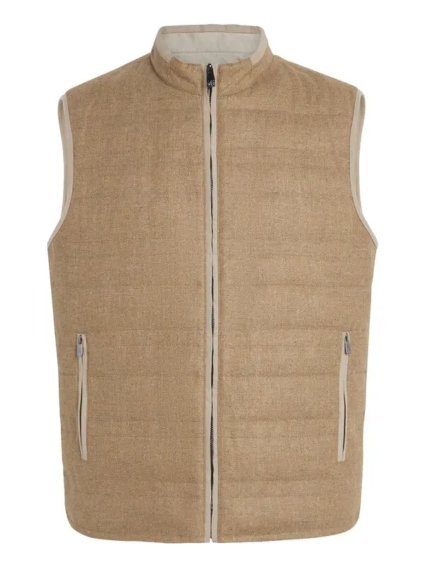 Corneliani Reversible Padded Gilet - Beige