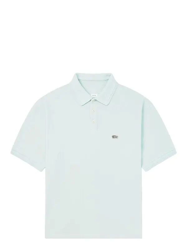 Visvim Mondo Logo-embroidered Cotton-piqué Polo Shirt - Green