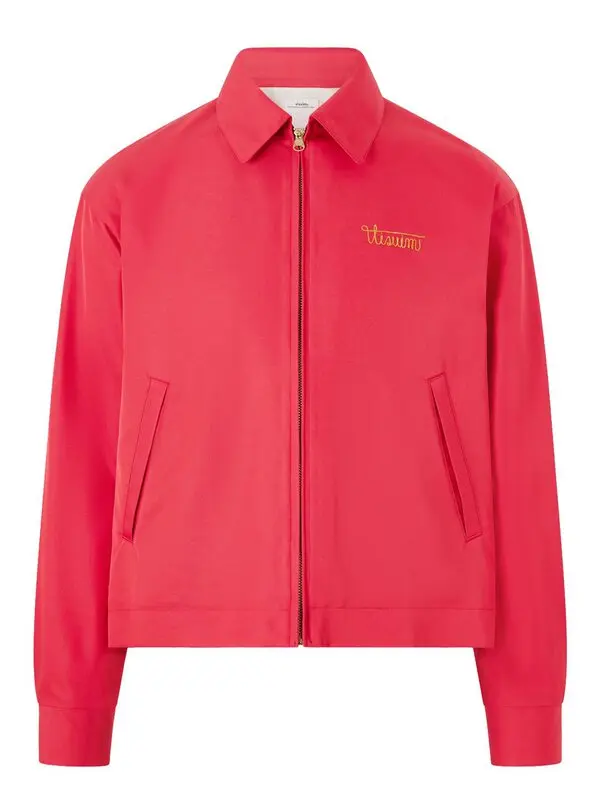 Visvim Logo-embroidered Wool And Silk-blend Blouson Jacket - Red