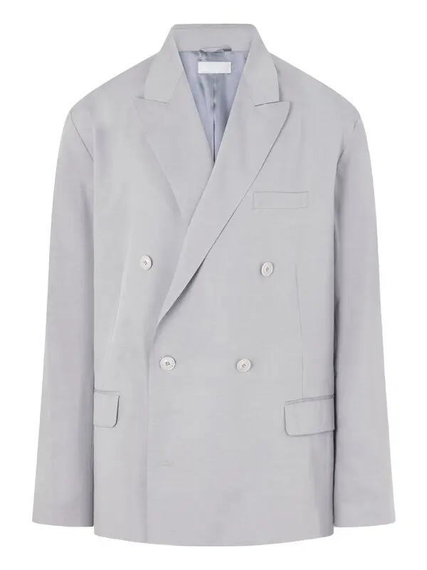 Our Legacy Halt Double-breasted Lyocell Blazer - Gray