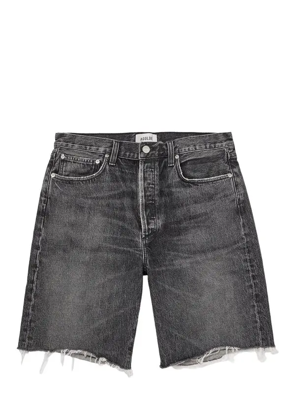 AGOLDE Anson Straight-leg Denim Shorts - Black
