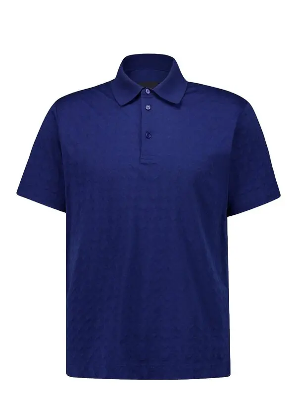 Givenchy Saphir 4g-jacquard Polo Shirt - Blue