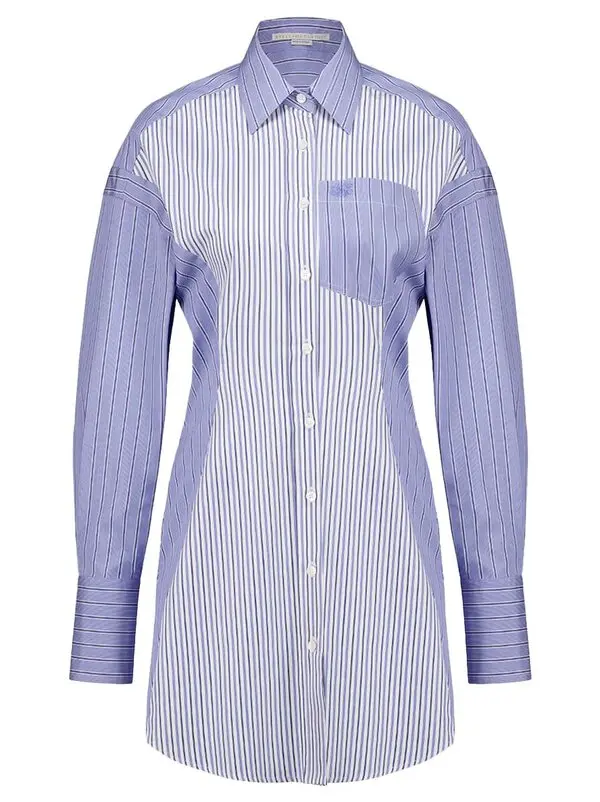 Stella McCartney Light Mixed Stripe Mini Dress - Blue