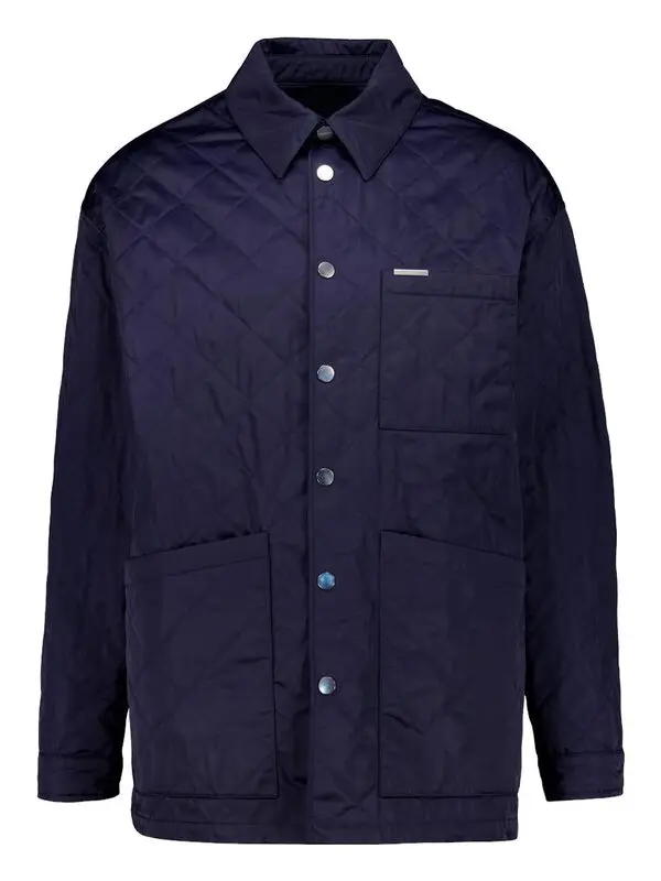 FERRAGAMO Quilted Nylon Jacket - Blue