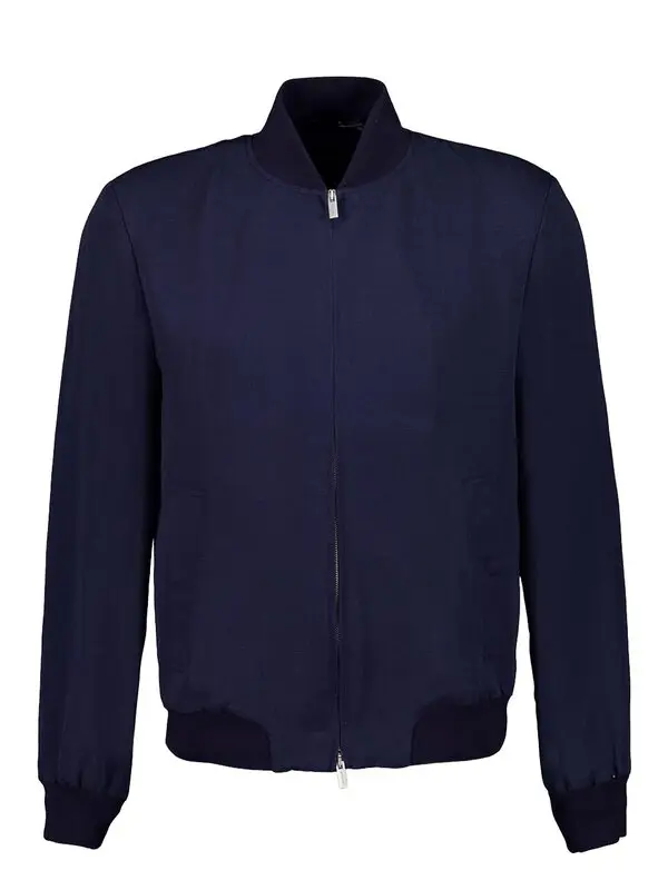 Boglioli Lyocell Bomber Jacket - Blue