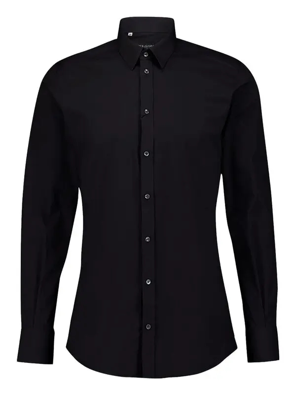 Dolce & Gabbana Long-sleeved Buttoned Shirt - Black