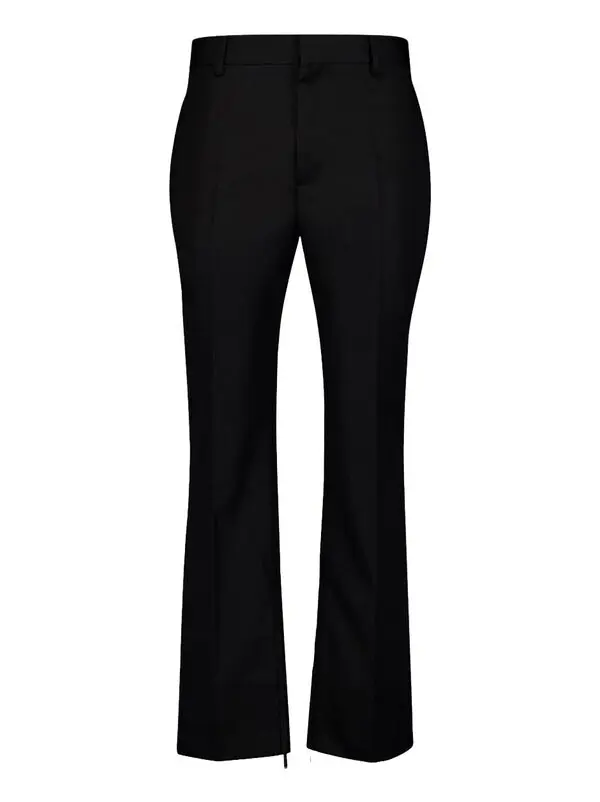 Off-White Classic Straight-leg Wool Trousers - Black