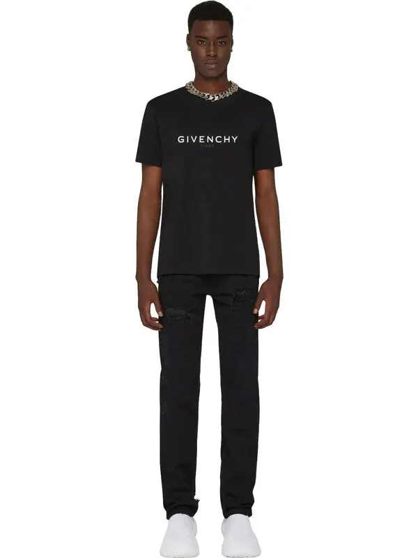 Givenchy Reverse Slim Fit Cotton T-shirt - Black