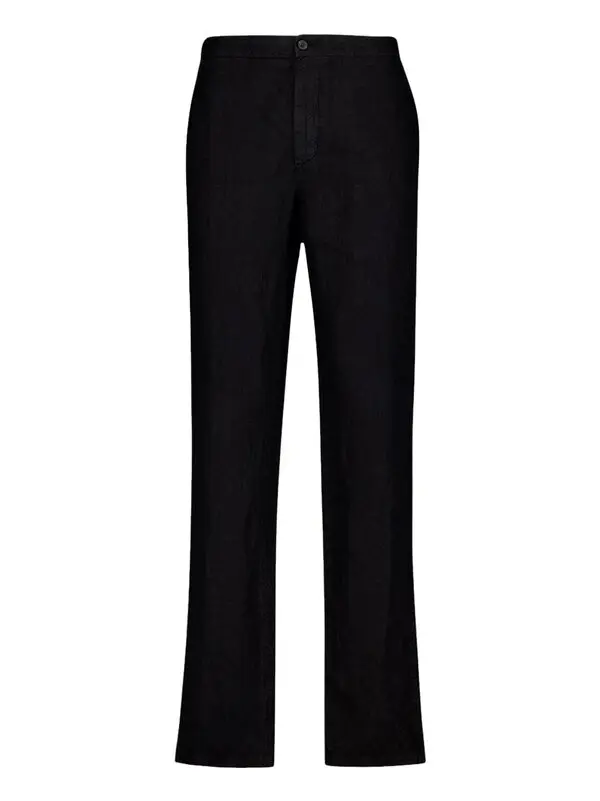 Boglioli Tailored Linen Trousers - Black