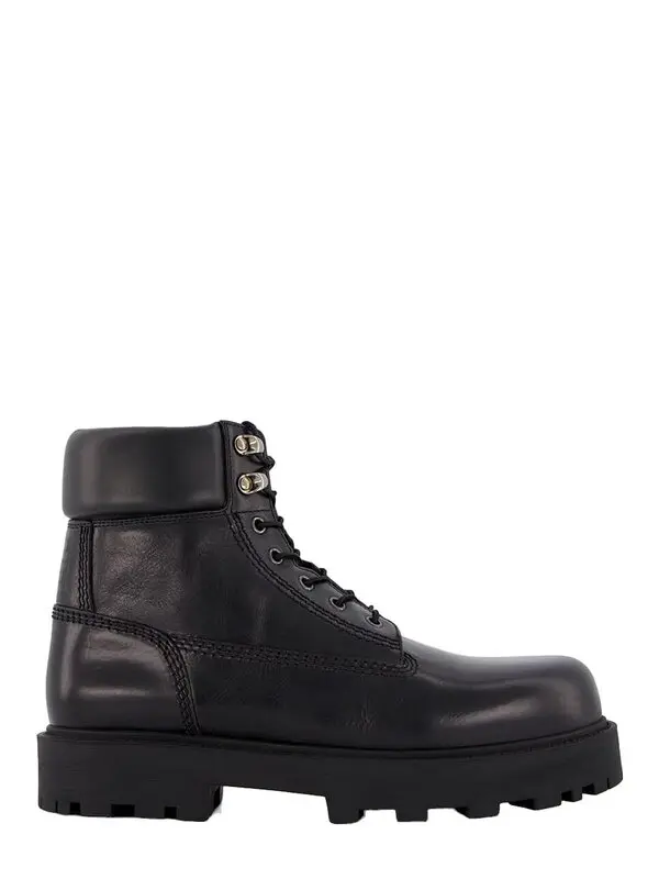 Givenchy Show Logo-debossed Leather Boots - Black