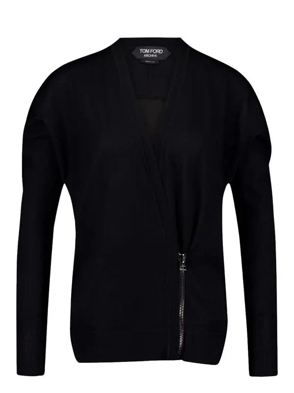 TOM FORD Cashmere Wrap Cardigan - Black