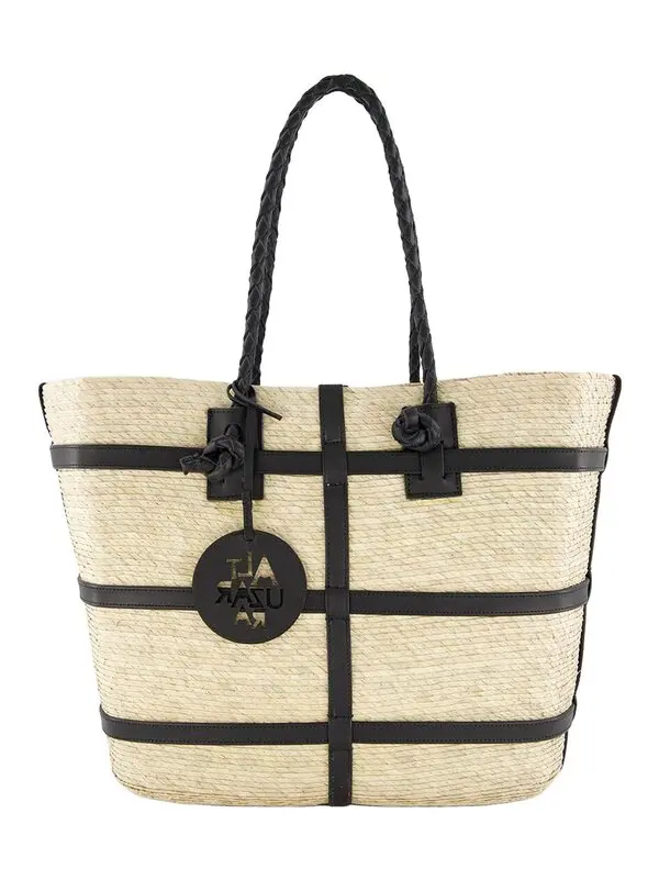 Altuzarra Watermill Raffia Tote - Black